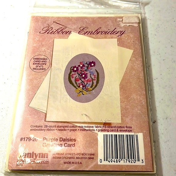 Janlynn | Office | Janlynn Ribbon Embroidery Greeting Card 792 | Poshmark